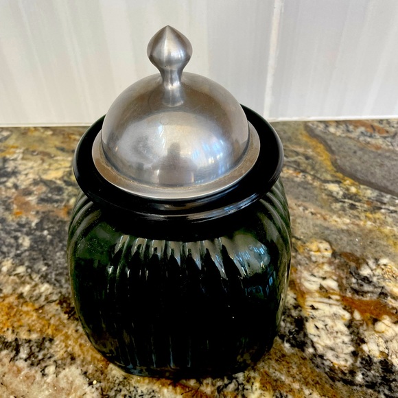 Kitchen | Copy Green Glass Canister | Poshmark